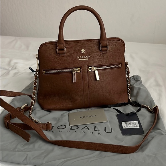 Modalu | Bags | Modalu Pops Tan Chained Crossbody Bag | Poshmark